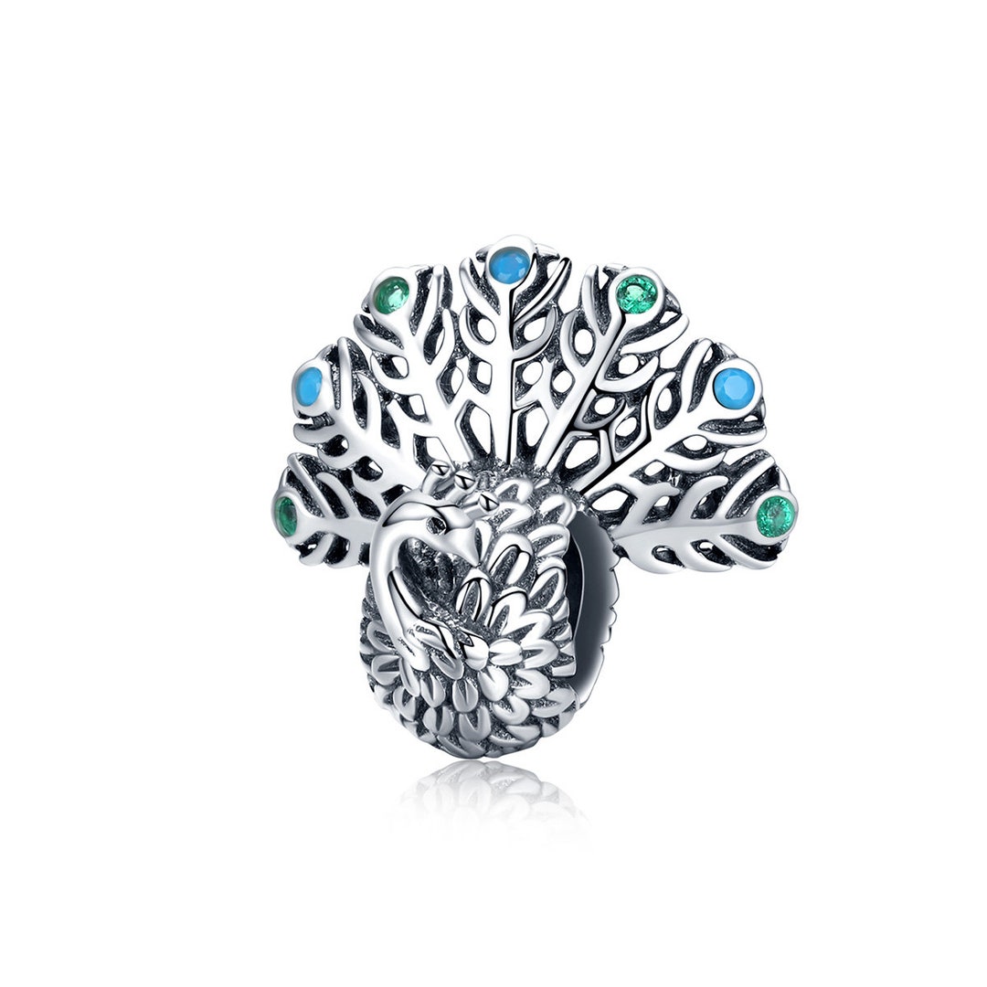Peacock Charm, Fit Pandora Charms, 925 Sterling Silver Charms, Charms ...
