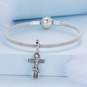 Charms for Pandora Bracelet, Jesus & Cross CZ Pendant Charm,charms for ...
