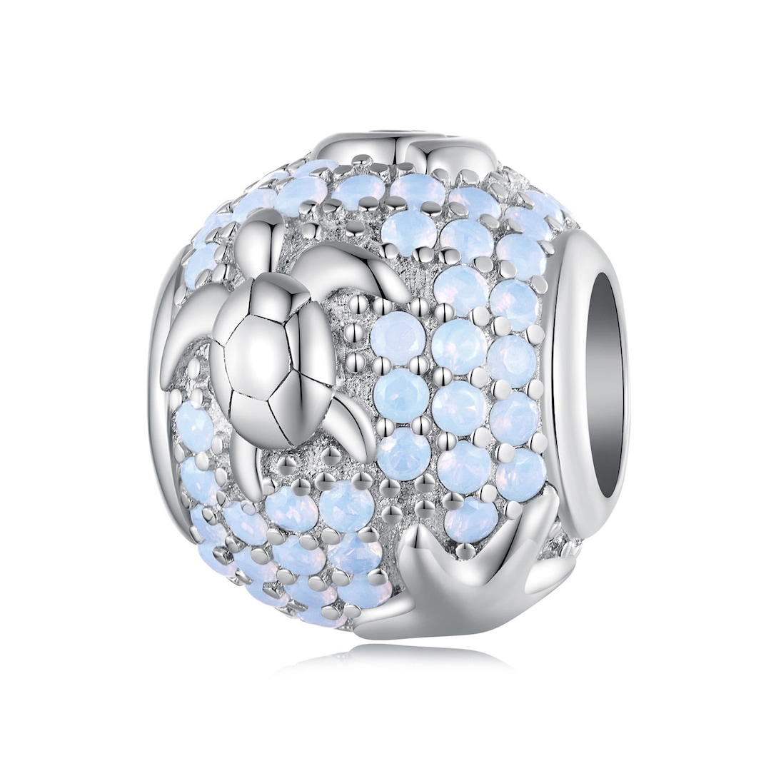 Turtle and Starfish Opal Bead Charm, Charms for Pandora Bracelet, Fit ...
