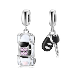 Beetle Car Charm, Car Key Charm, 925 Sterling Silver Charms, for ...