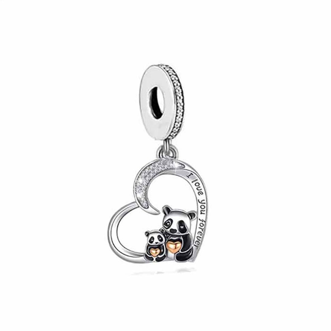 Mum and Baby Panda I Love You Forever Charm, Charms for Pandora ...