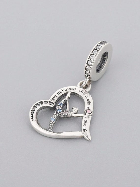 Gymnastics Dance Heart Charm Fit Pandora Charms 925 Sterling Silver Charms Charms for Pandora Bracelet for Pandora Charm Bracelet Etsy