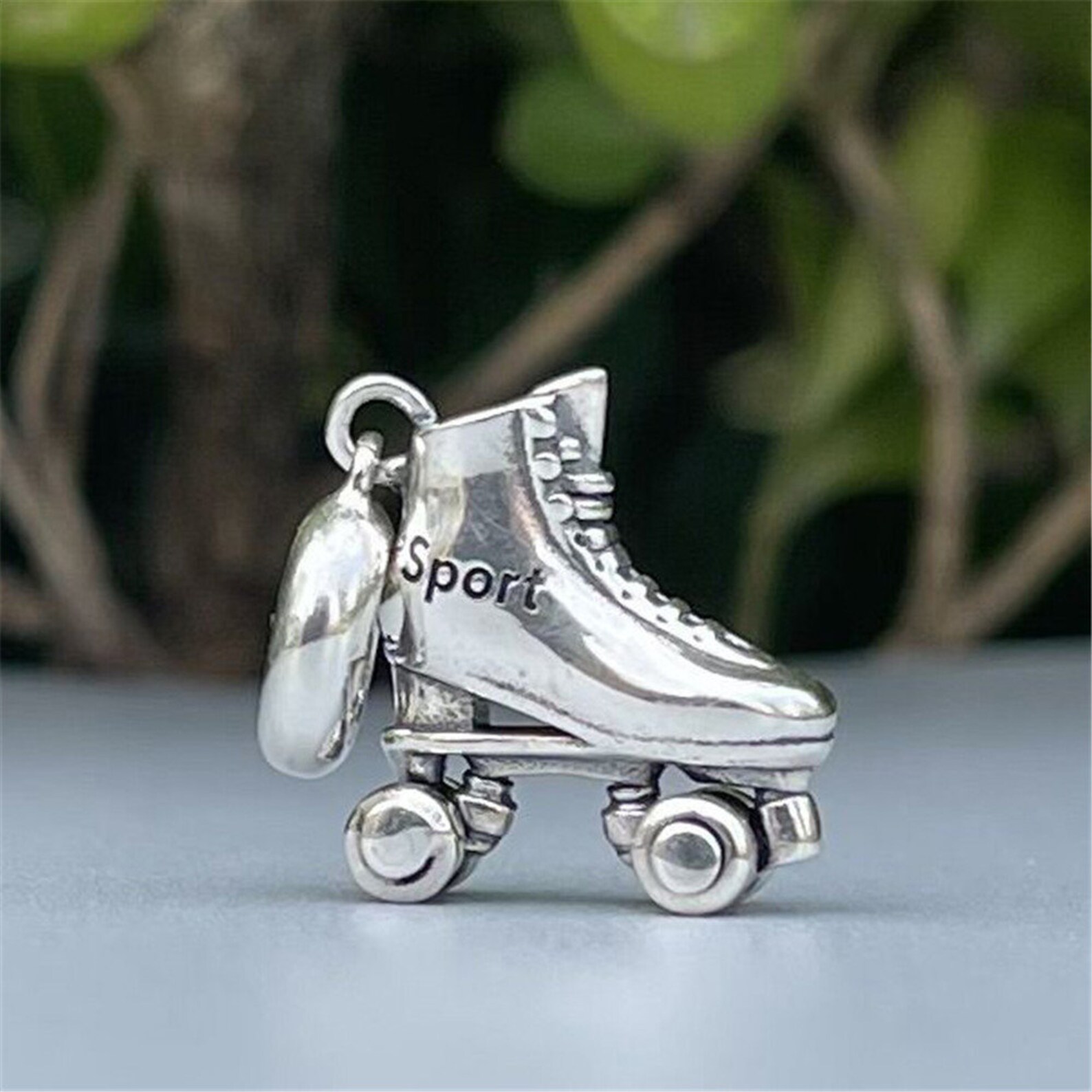 Just Do It Roller Skates Charm, Charms for Bracelet, 925 Sterling ...