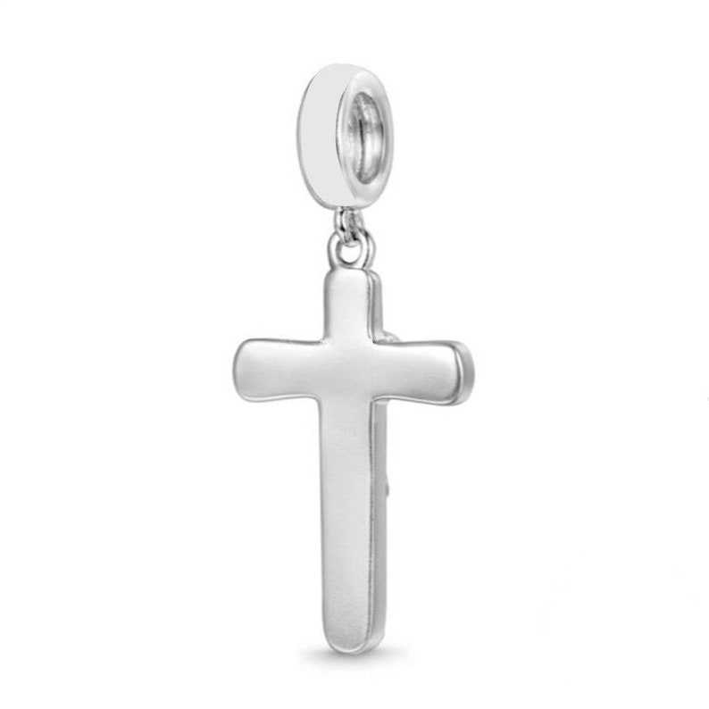 Jesus and the Cross Crucifix Bible Prayer Charm, Charms for Pandora ...