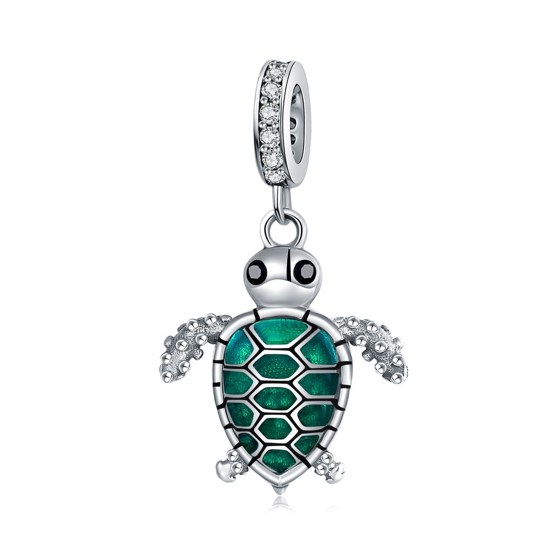 Green Turtle Cham, for Pandora Charm Bracelet, 925 Sterling Silver ...