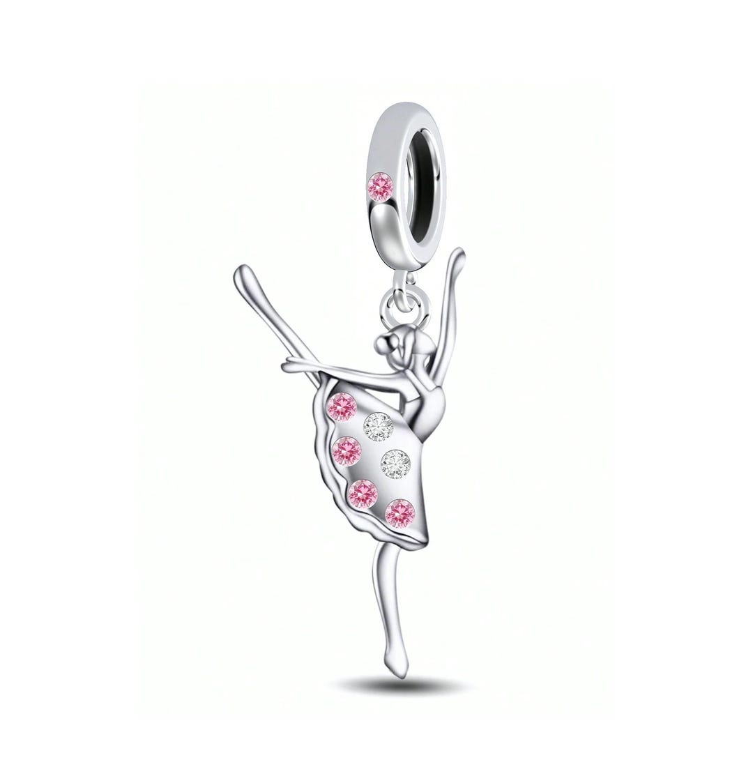 Ballerina Dancer Ballet Girl Dance Charm, 925 Sterling Silver Charms ...
