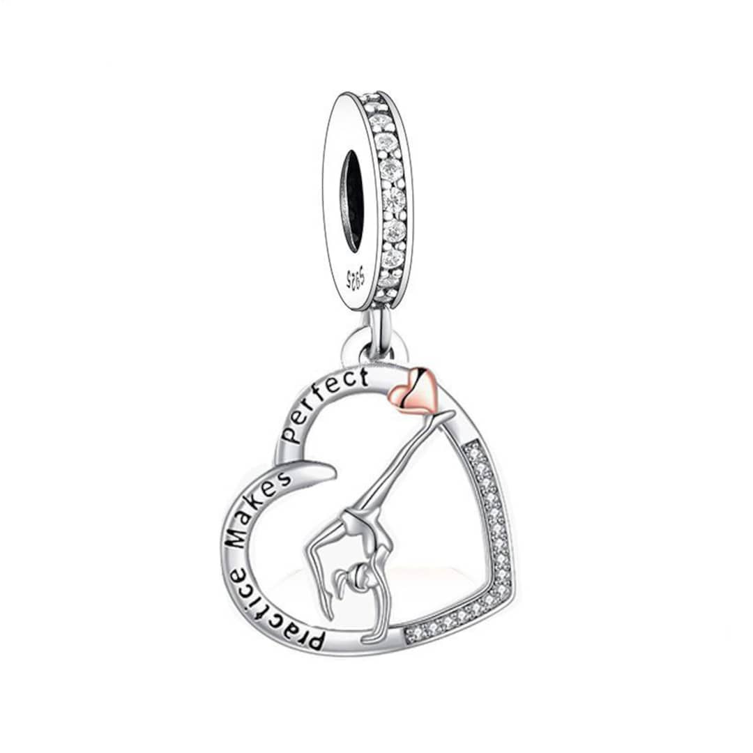 Gymnastics Charm, Practice Makes Perfect Charm, Charms for Pandora ...