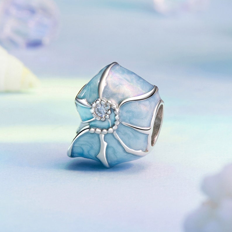 Blue Conch Ocean Charm, Fit Pandora Charms, Charms for Pandora Bracelet ...