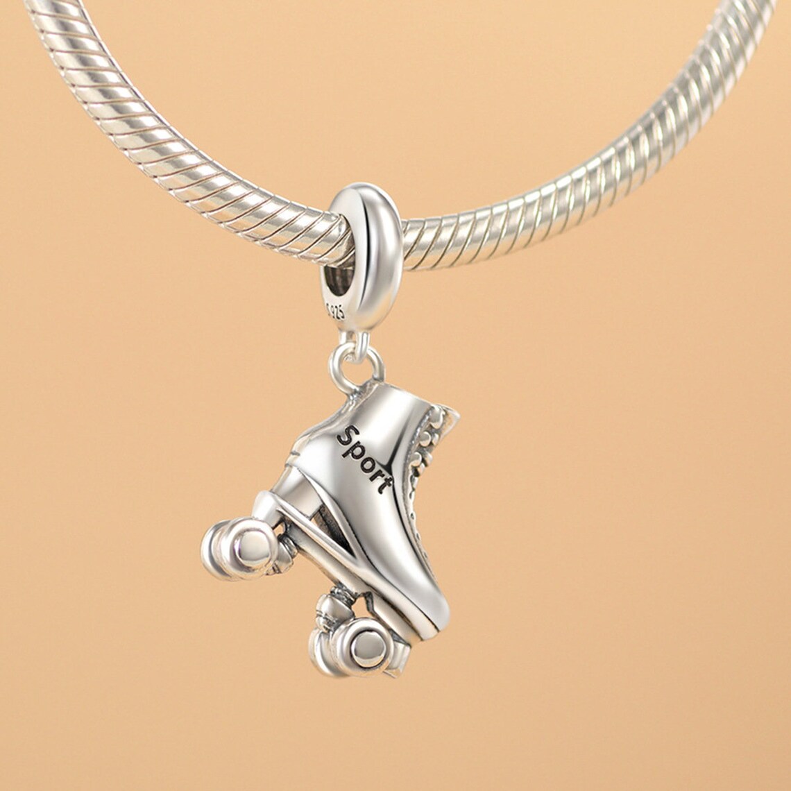 Just Do It Roller Skates Charm, Charms for Bracelet, 925 Sterling ...