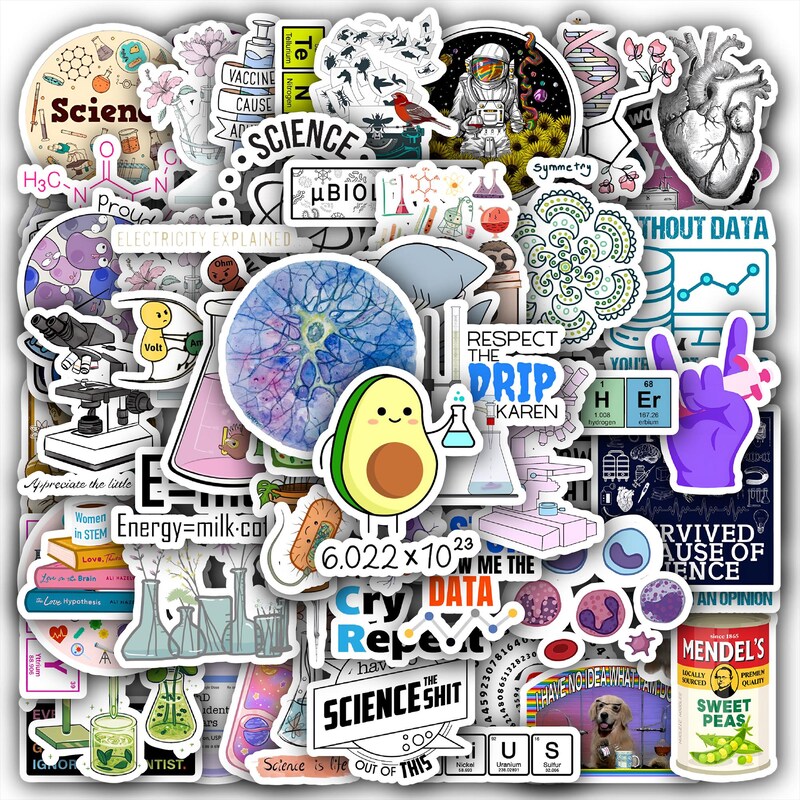 Science Stickers - Etsy