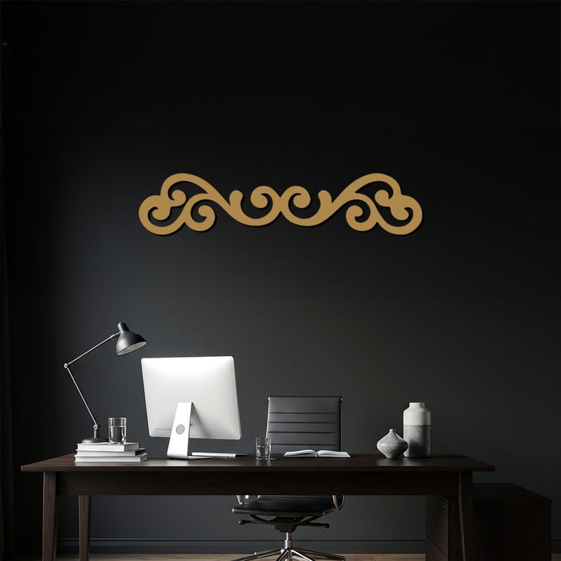 Gold Scroll Line Art - Etsy