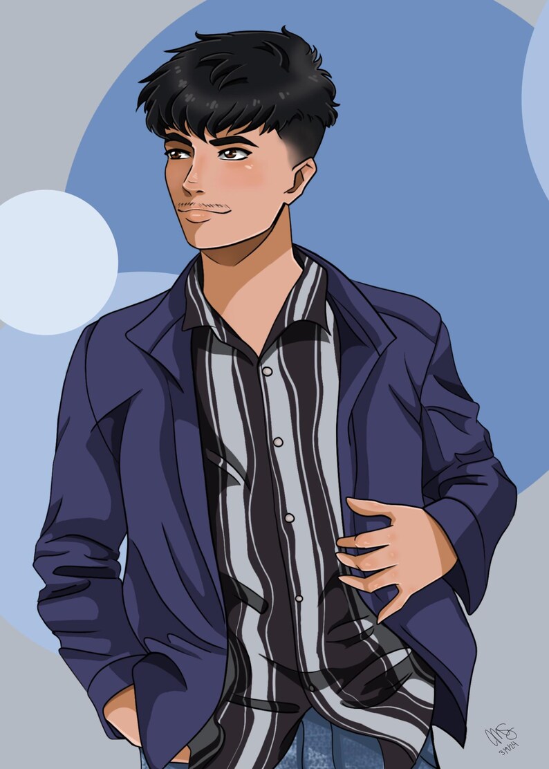 Custom Portrait - Digital Anime-style Commission - Etsy