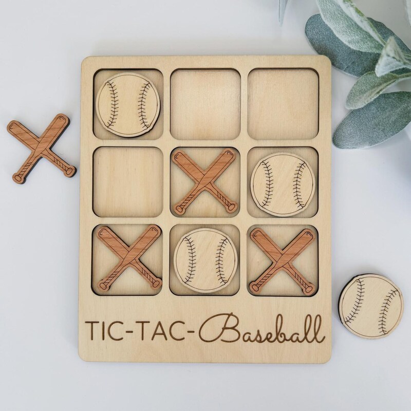 Wooden Tic Tac Toe Board - Etsy
