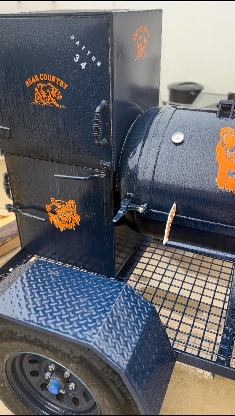 200 Gallon Pitmaster Smoker Grill, Personalized BBQ Grill With Wheels ...
