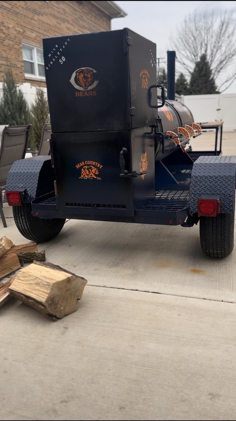 200 Gallon Pitmaster Smoker Grill, Personalized BBQ Grill With Wheels ...