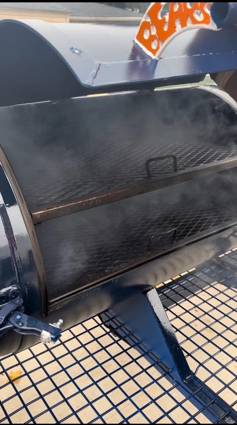 200 Gallon Pitmaster Smoker Grill, Personalized BBQ Grill With Wheels ...