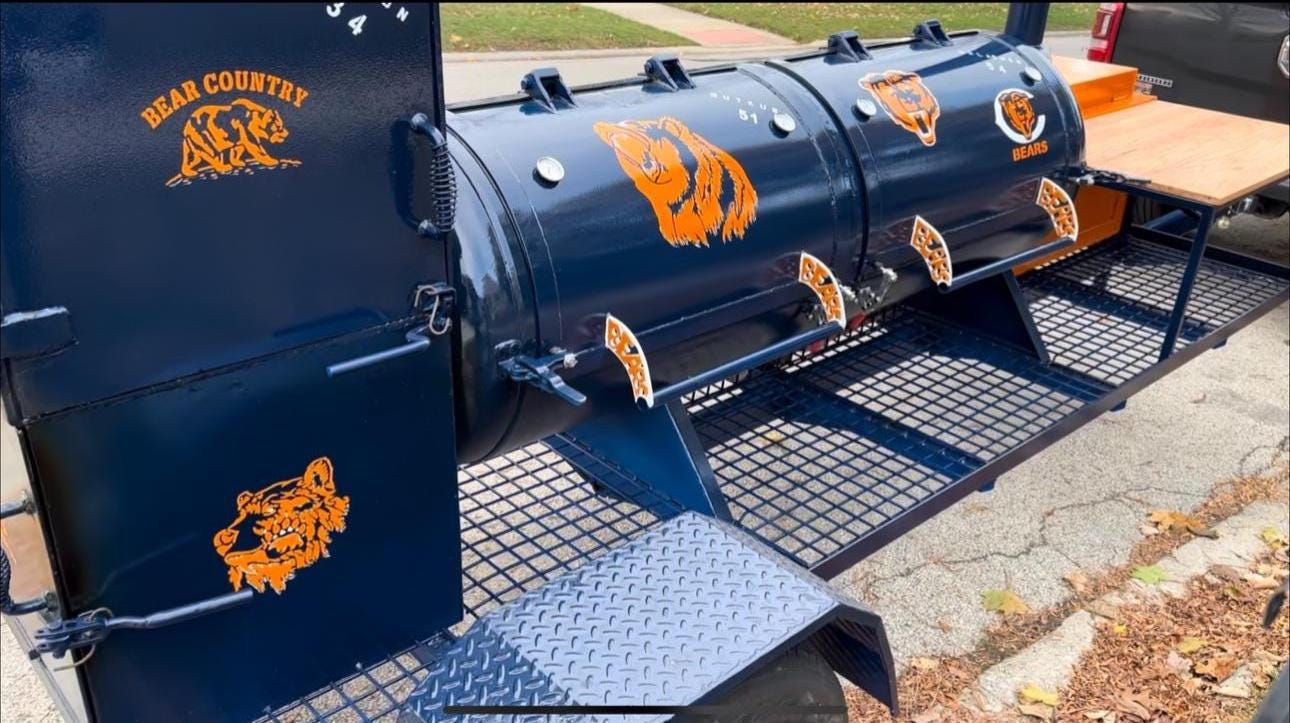 200 Gallon Pitmaster Smoker Grill, Personalized BBQ Grill With Wheels ...