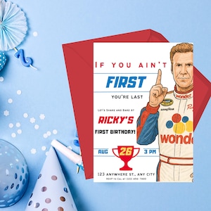 Editable If You Ain't First You're Last Birthday Invitation - Etsy