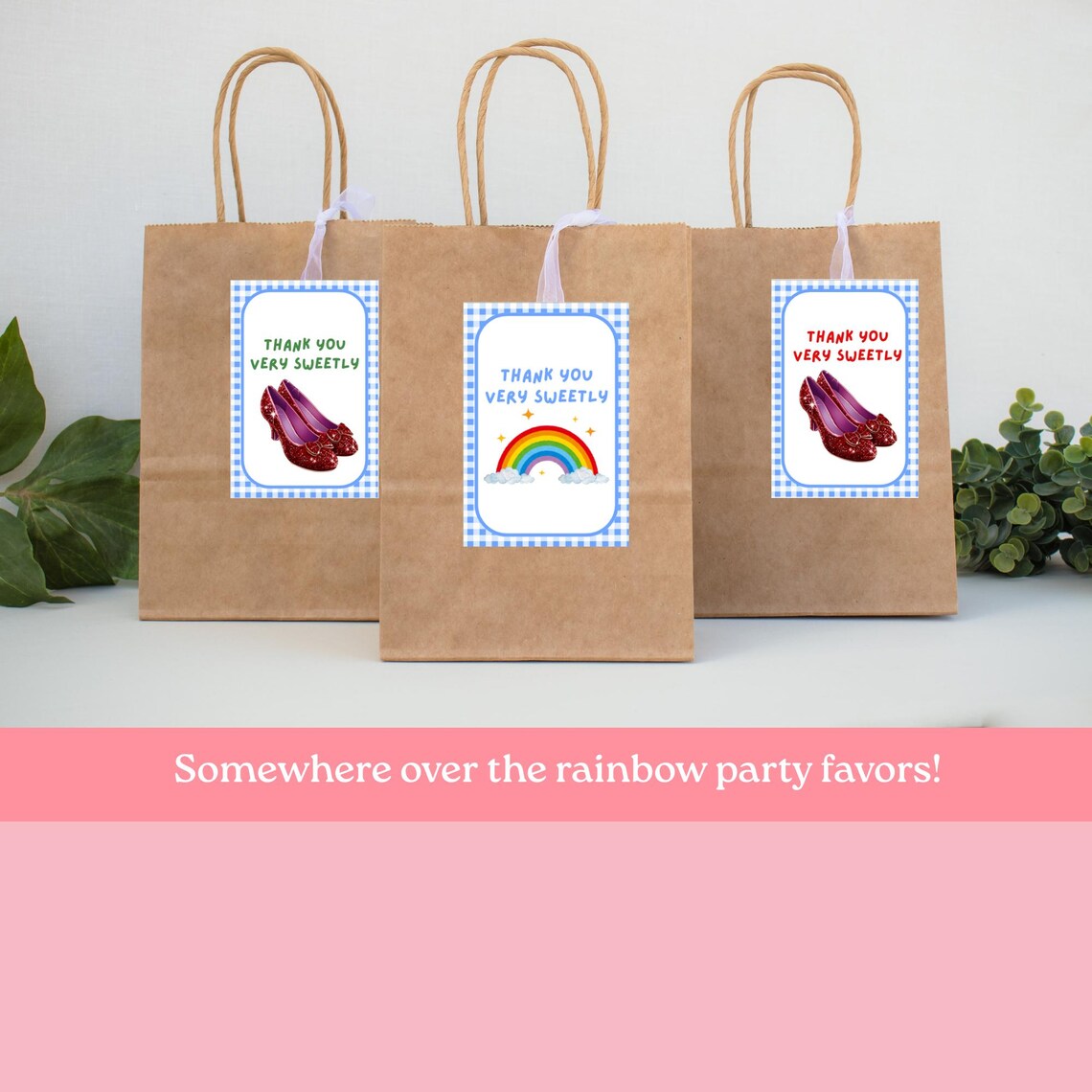 Somewhere Over the Rainbow Party Decor Bundle – Rainbow Theme Editable ...