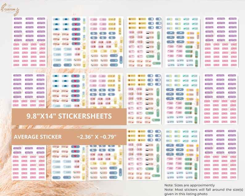 Home Office Gift Sticker Set Daily Icon Planner Decoration Gift Task ...