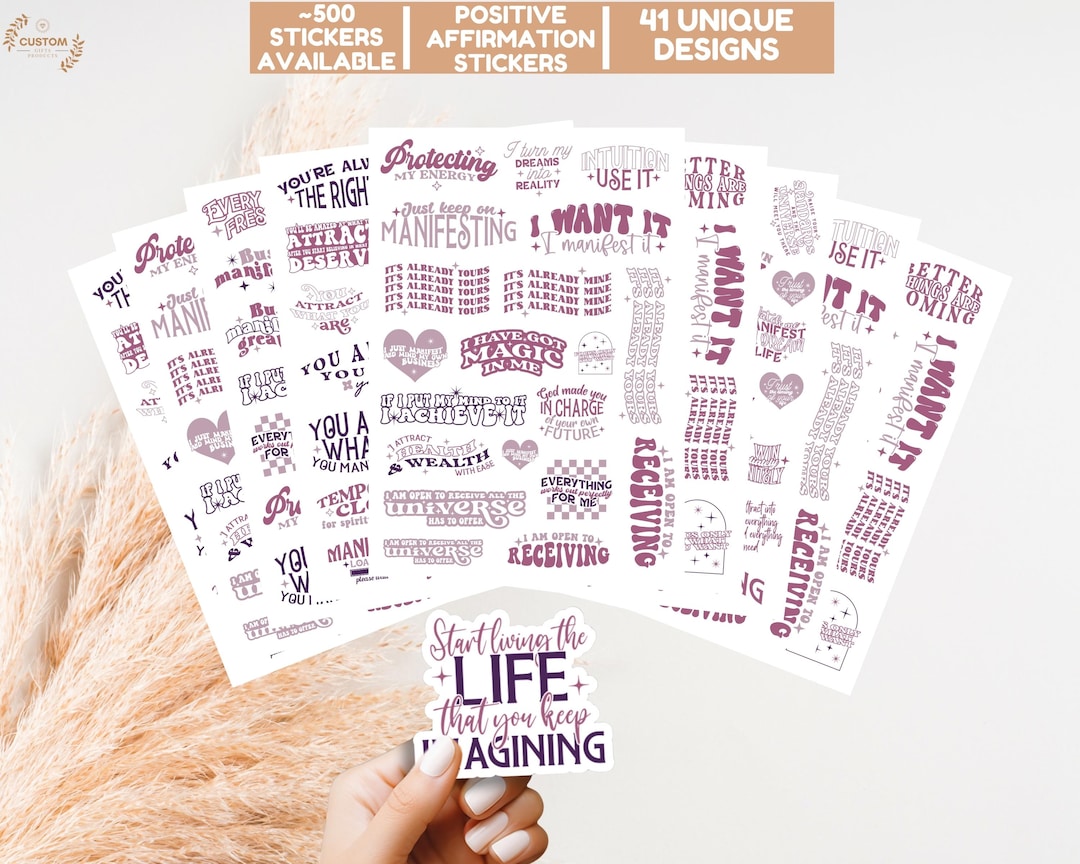 Vision Board Decor Stickers Goals Manifesting Vinyl Stickers Mental ...