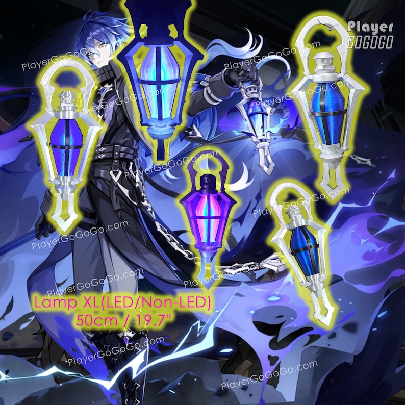Genshin Impact Flins Cosplay Set - Wig, Costume, Weapon, Boots, Flins ...
