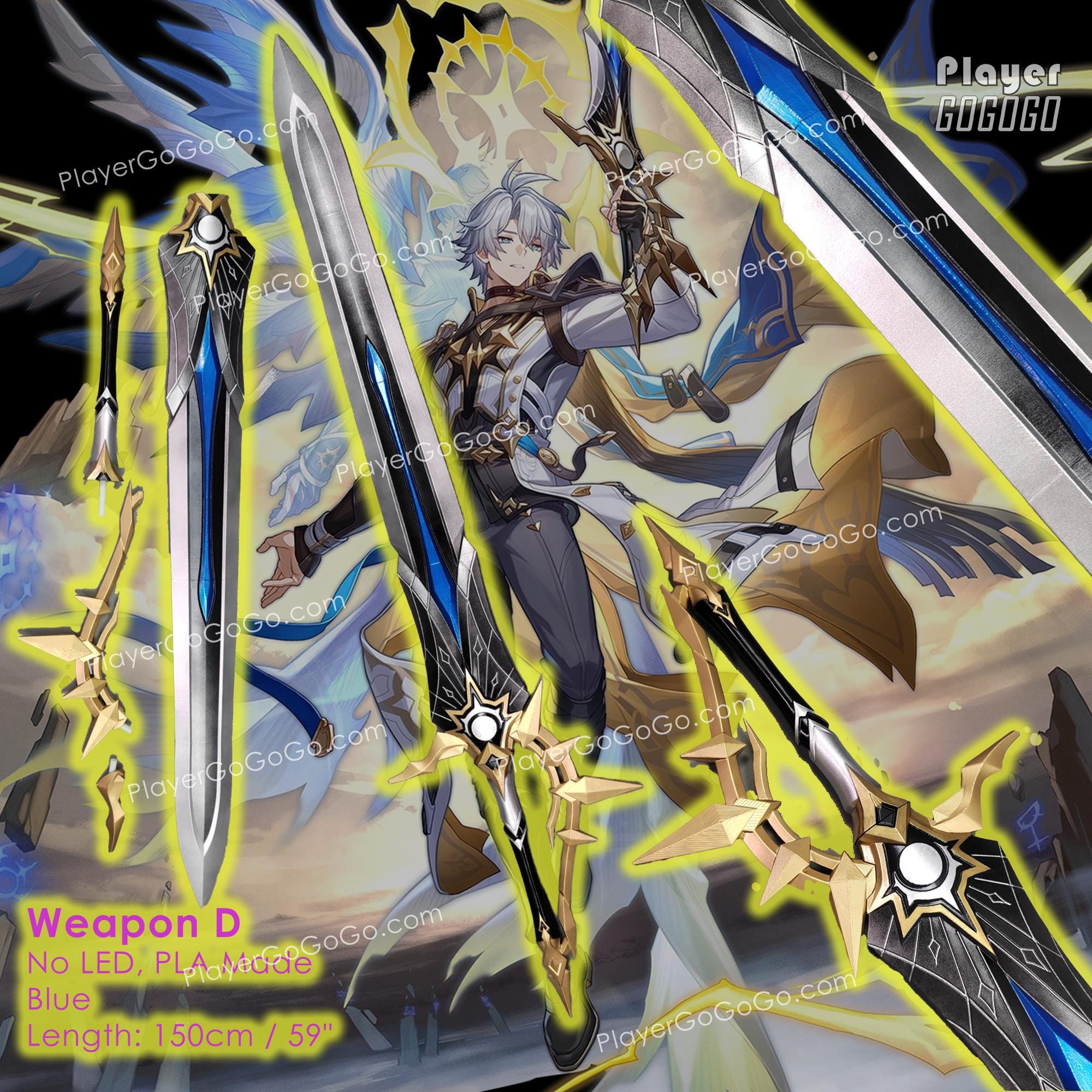 Honkai: Star Rail Phainon Cosplay Set - Tattoo Sticker, Wig, Costume ...