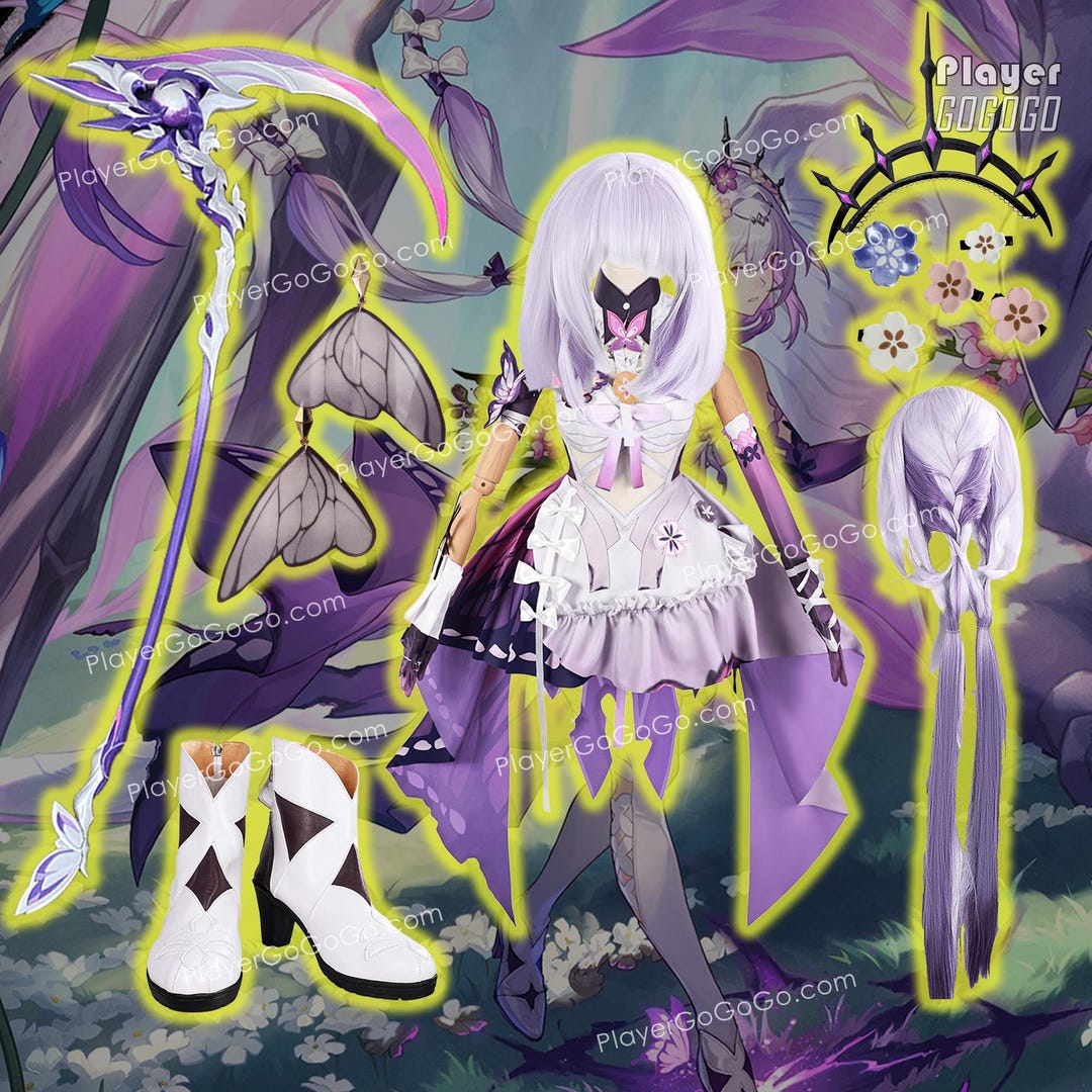 Honkai: Star Rail Castorice Cosplay Set - Wig, Costume, Earrings, Boots ...