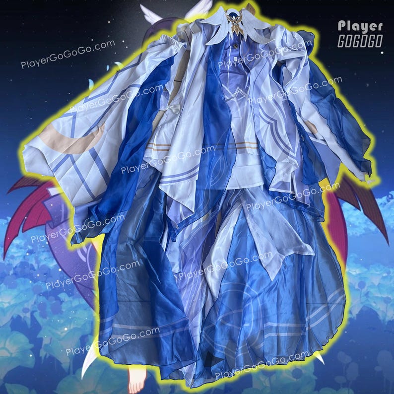 Genshin Impact Columbina Cosplay Set - Wig, Costume, Hair Pins, Boots ...