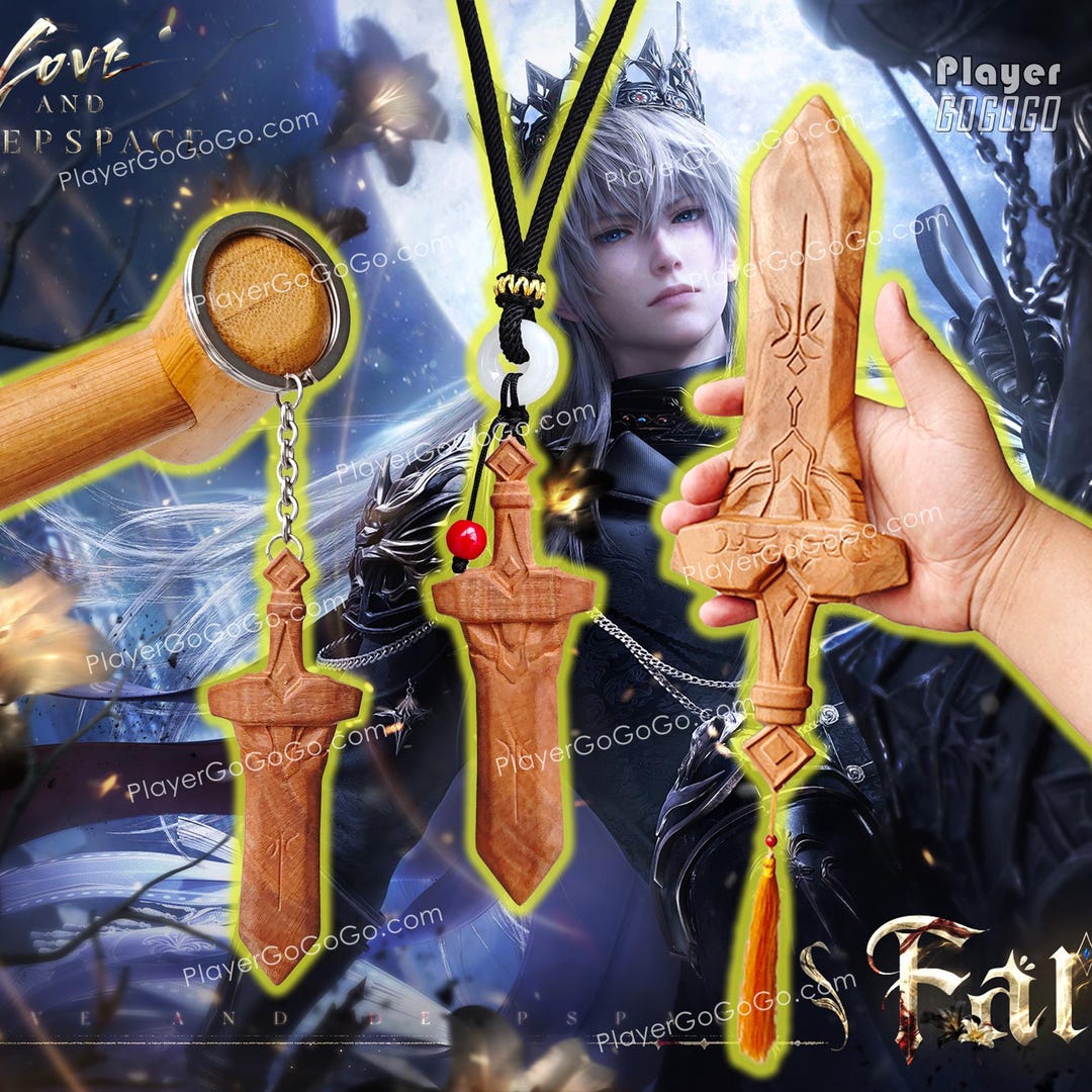 Love and Deepspace Xavier Fallen Crown Wood Sword for Cosplay & Daily ...