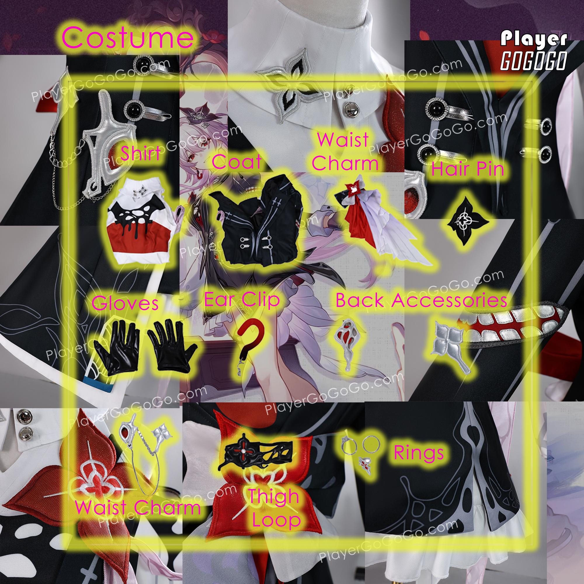 Honkai: Star Rail Evernight Cosplay Set - Umbrella, Wig, Costume ...