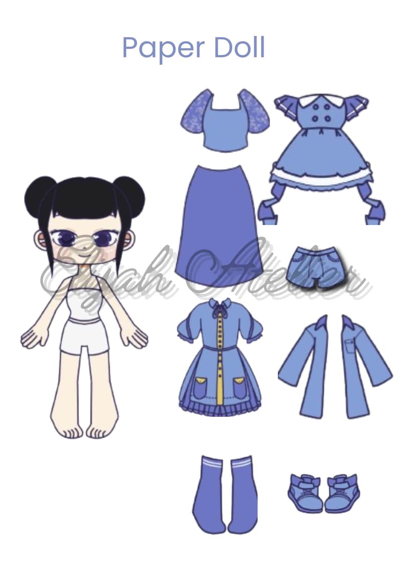Printable Paper Doll Set | 6 Different Designs | Instant Download ...