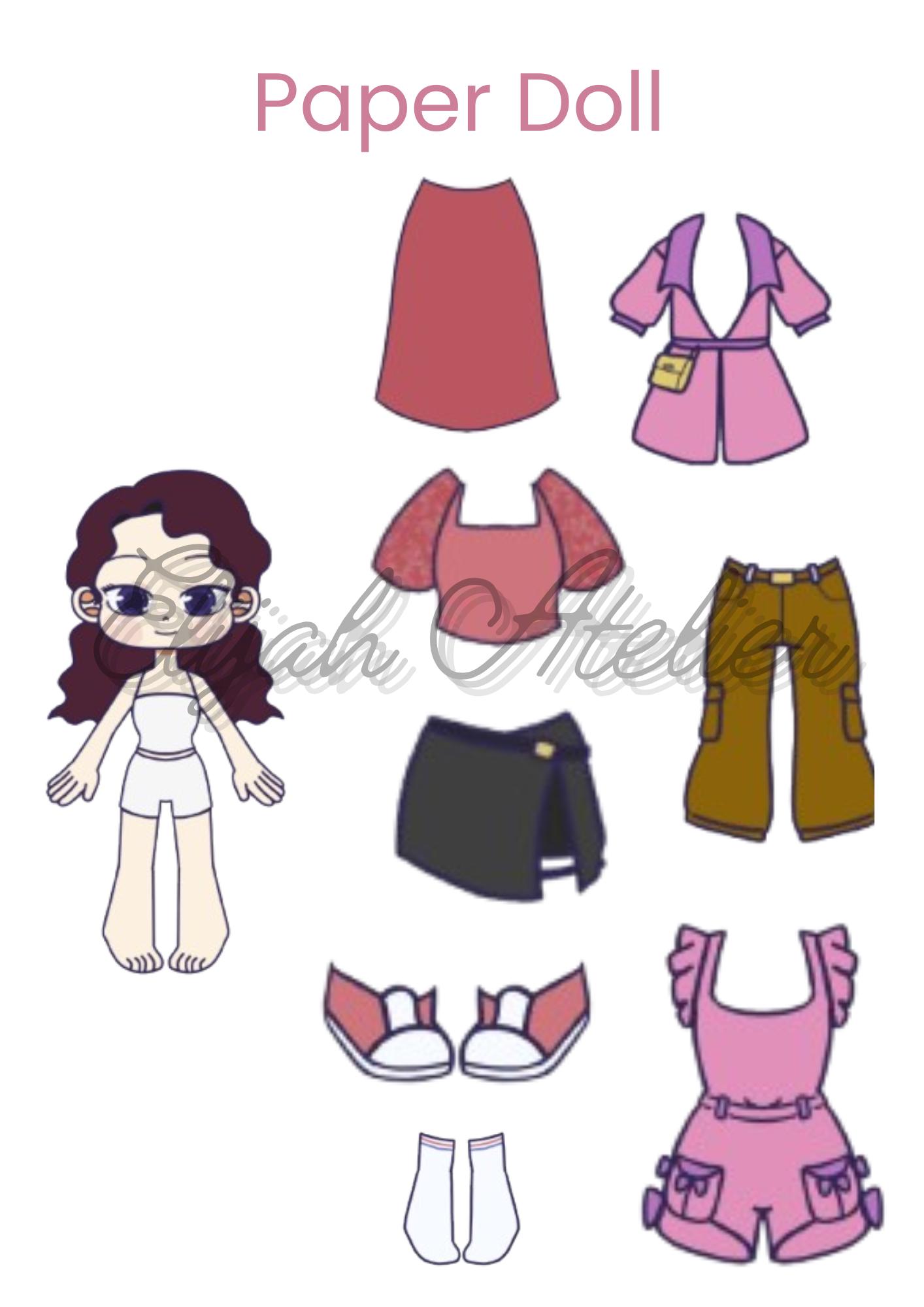 Printable Paper Doll Set | 6 Different Designs | Instant Download ...