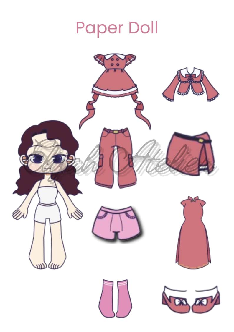 Printable Paper Doll Set | 6 Different Designs | Instant Download ...