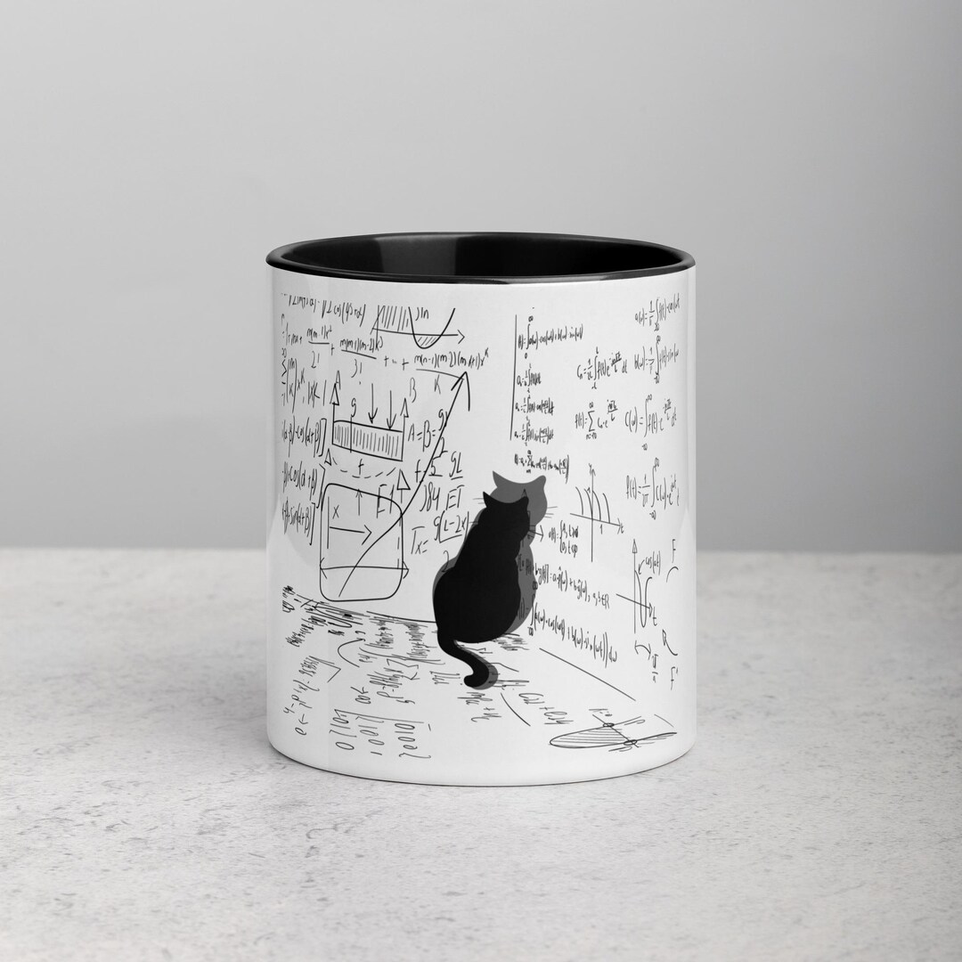 Funny Cat Math Mug – Nerdy STEM, Physics Gift, Christmas Coffee Mug - Etsy