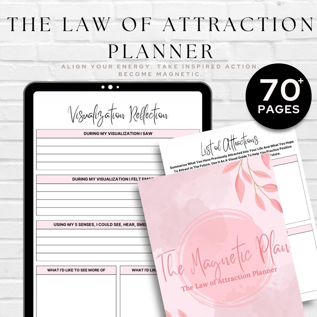 Law of Attraction Planner | Manifestation Workbook, Goal Setting ...
