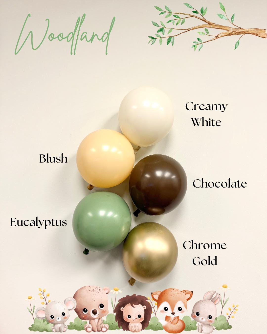 Woodland Theme DIY Balloon Garland Kit/birthday Balloon Garland/baby ...