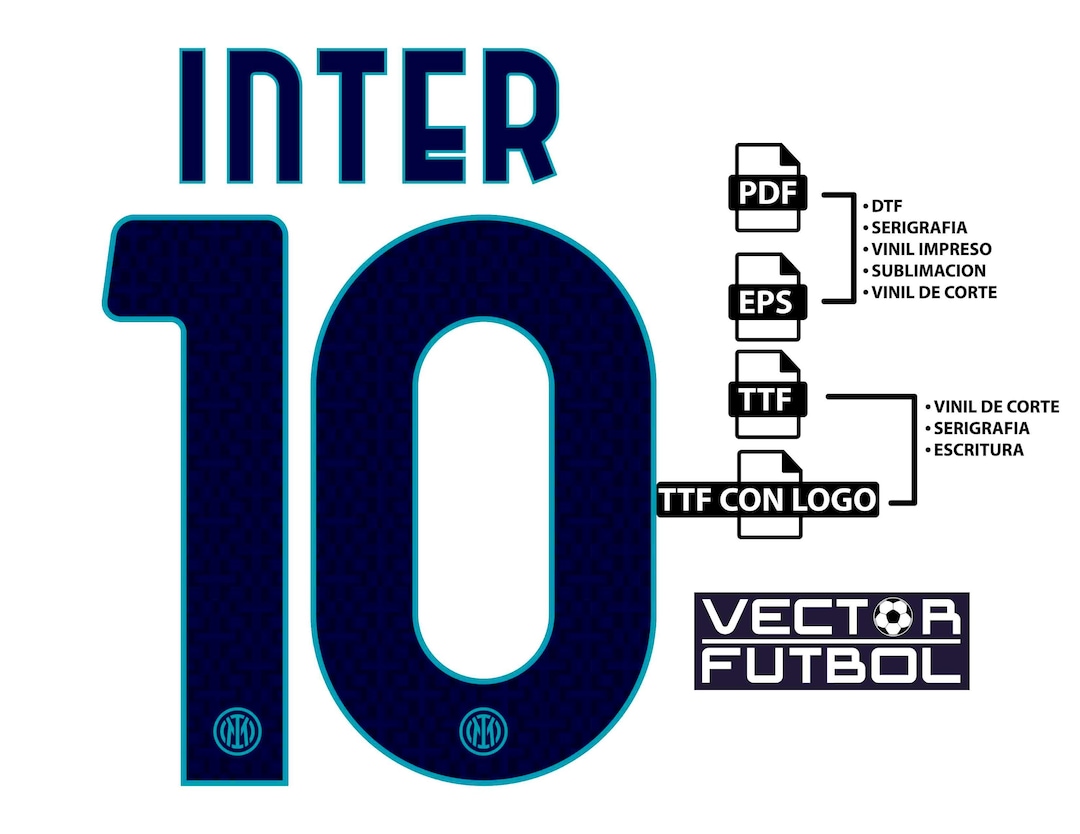 Font Typography Vector Inter Milan Italy Season 2025-2026 4 Files .eps ...