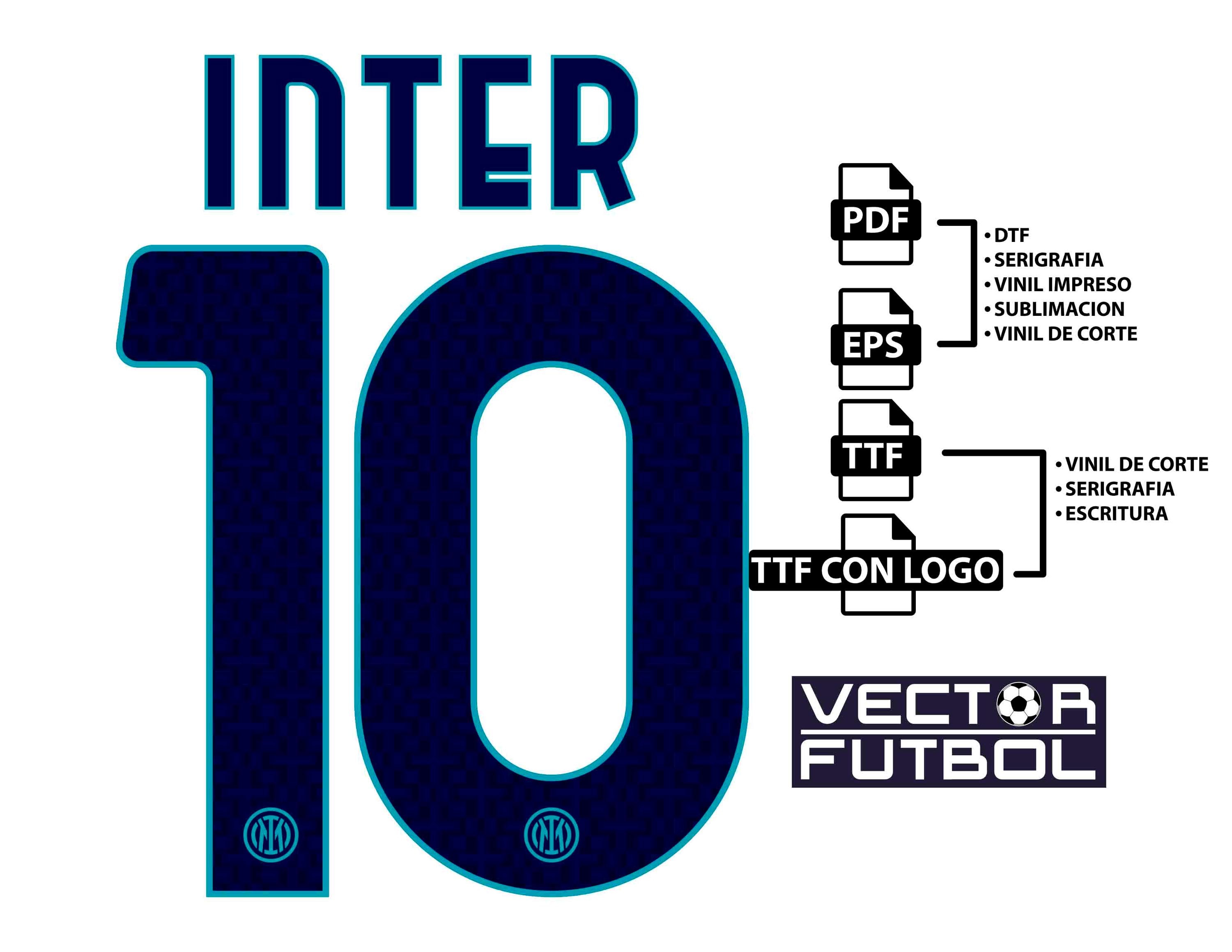 Font Typography Vector Inter Milan Italy Season 2025-2026 4 Files .eps ...