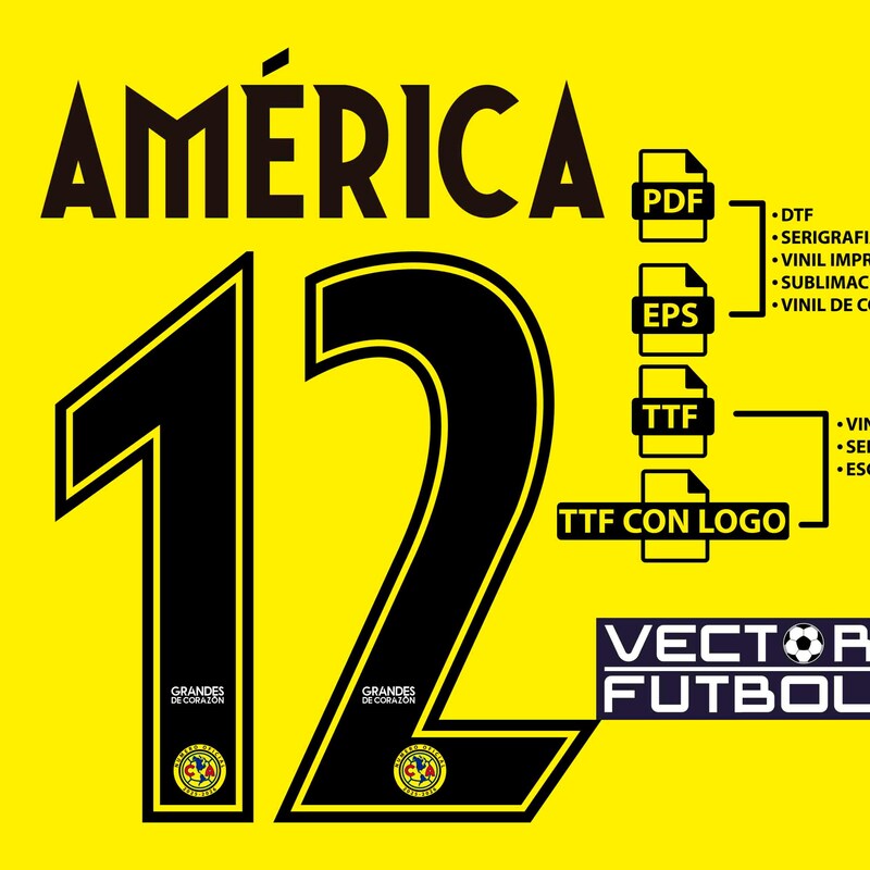 Font club america - Etsy México