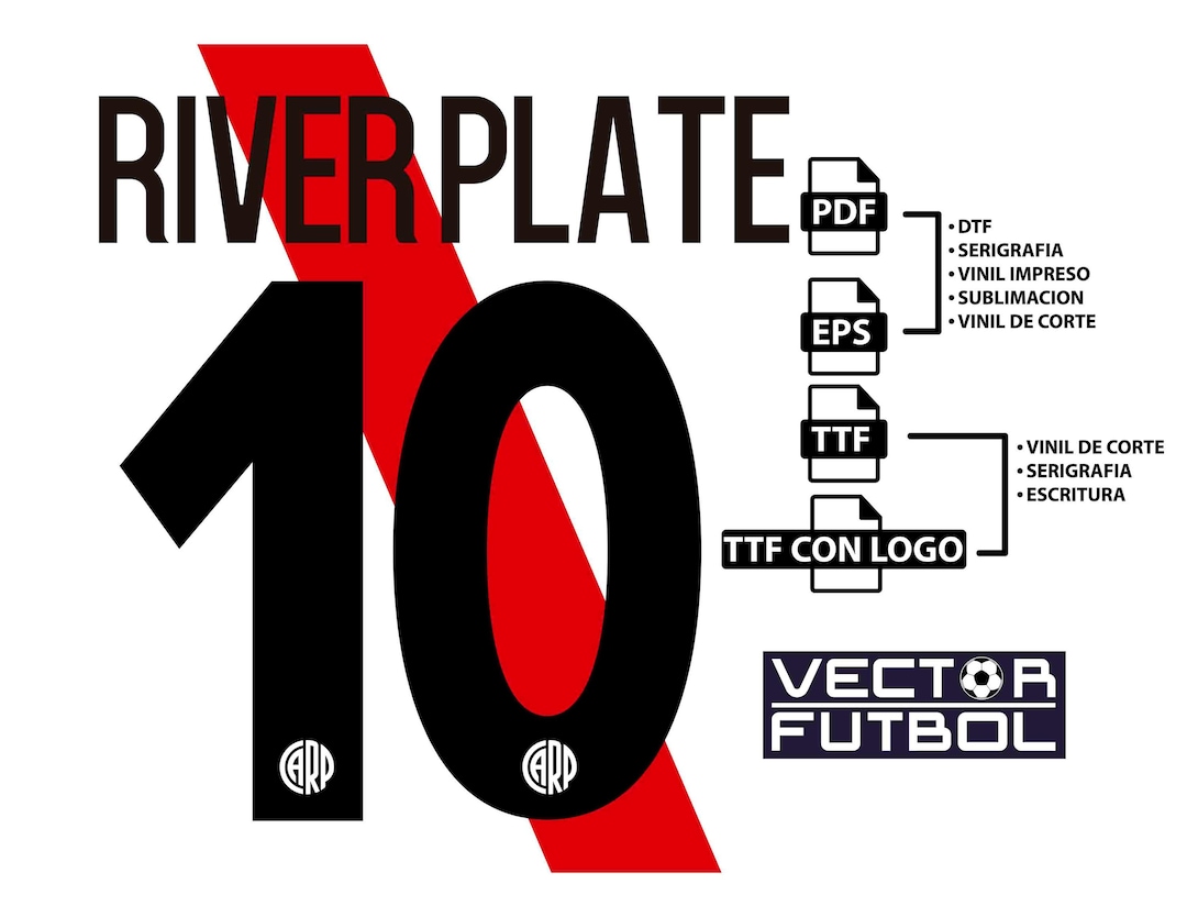 Font Typography Vector River Plate Season 2025-2026 4 Files .eps .pdf ...