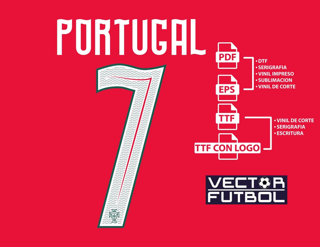Font Typography Vector Portugal World Cup 2026 5 Files .eps .pdf .ttf ...