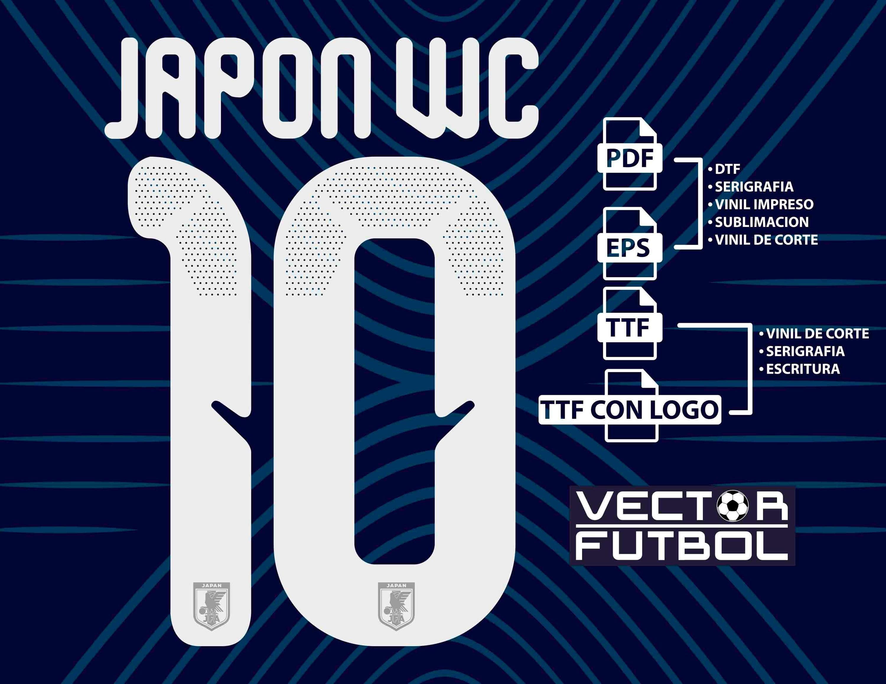 Font Typography Vector Japan World Cup 2026 5 Files .eps .pdf .ttf With ...
