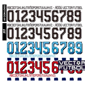 Font Typography Vector Rayados Monterrey Mexico Season 2025-2026 4 ...
