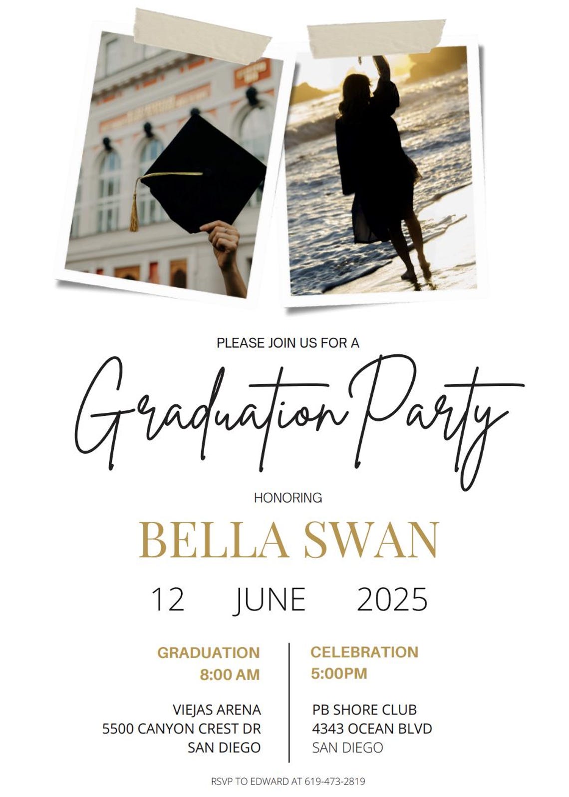 Editable Graduation Invitation | Printable Grad Party Invite | Class of ...