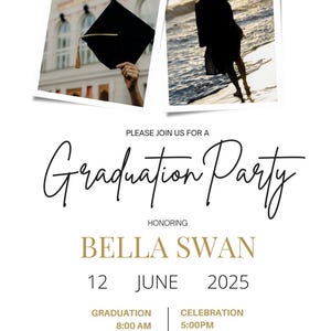 Editable Graduation Invitation | Printable Grad Party Invite | Class of ...