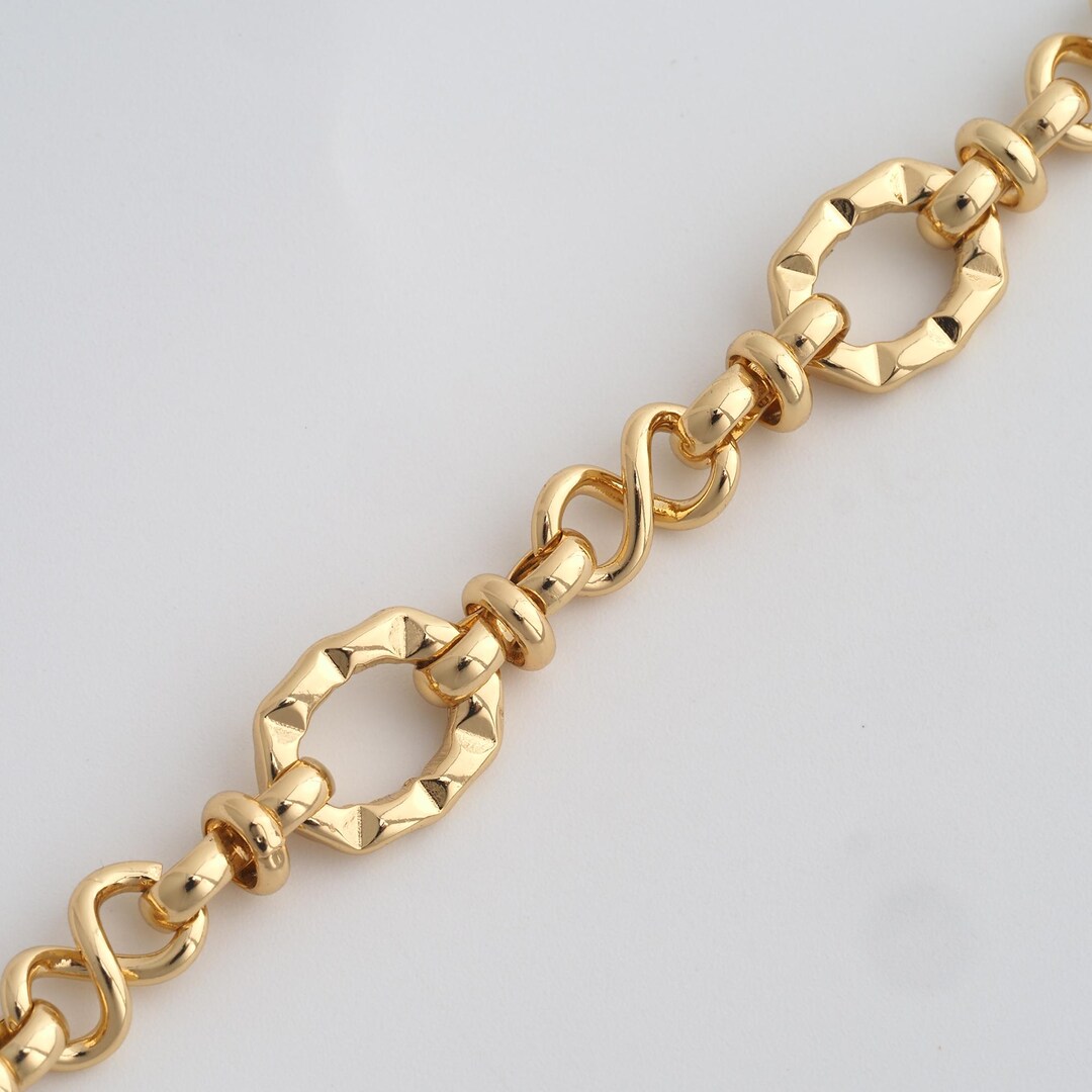 1 Mater Gold Figure 8 Chains,18k Gold Filled Thick Chains,small Drawn ...