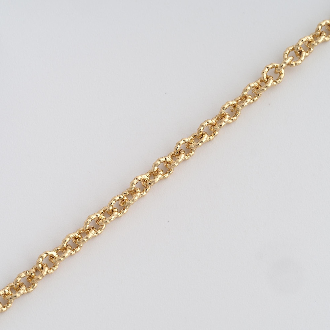 1 Mater Gold Curb Chains,18k Gold Filled Thin Chains,small Drawn Link ...