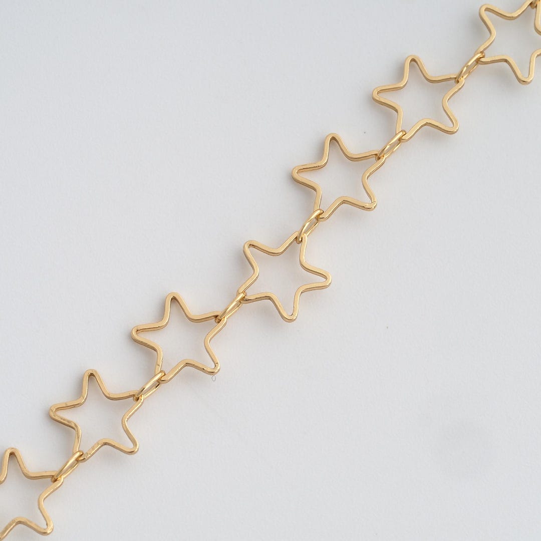 1 Mater Gold Star Chains,18k Gold Filled Pentagram Chains,small Drawn ...