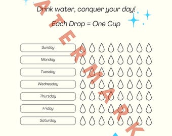 Hydration Status - Self Assessment Checklist, Daily Hydration Tracker ...